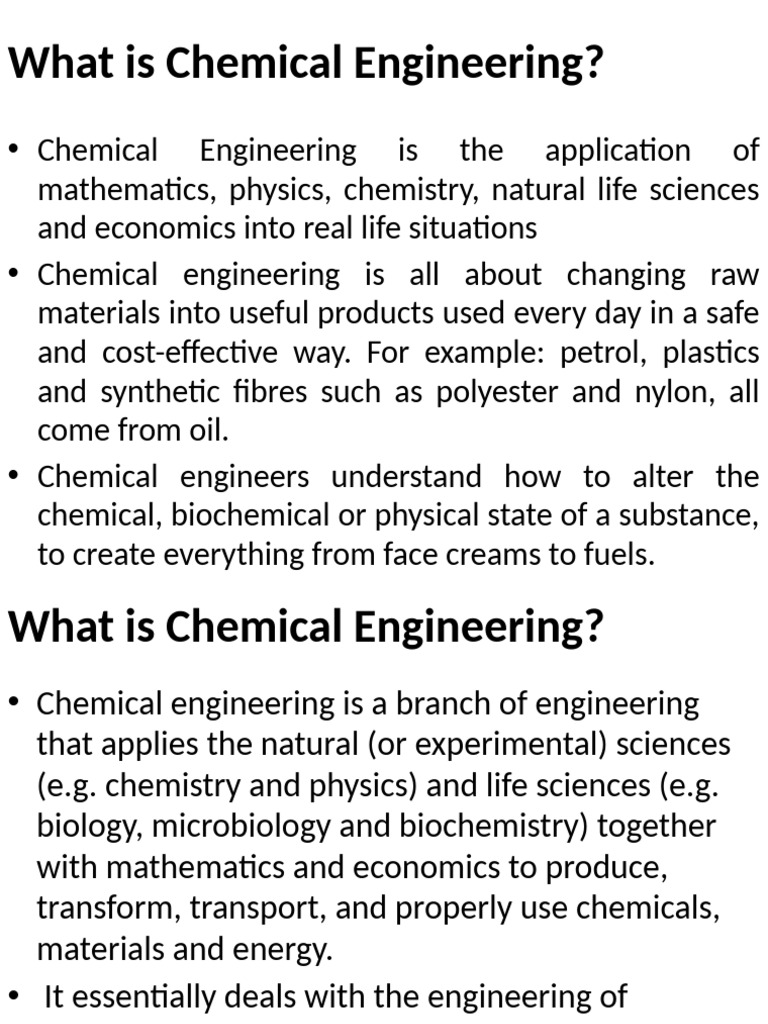 Intro to Chem Engineering | PDF | Chemical Industry | Chemical Engineering