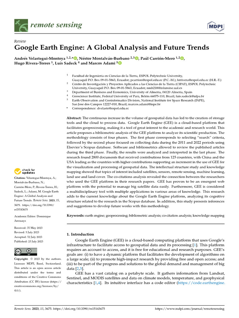 Google Earth Engine | PDF | Geographic Information System | Data
