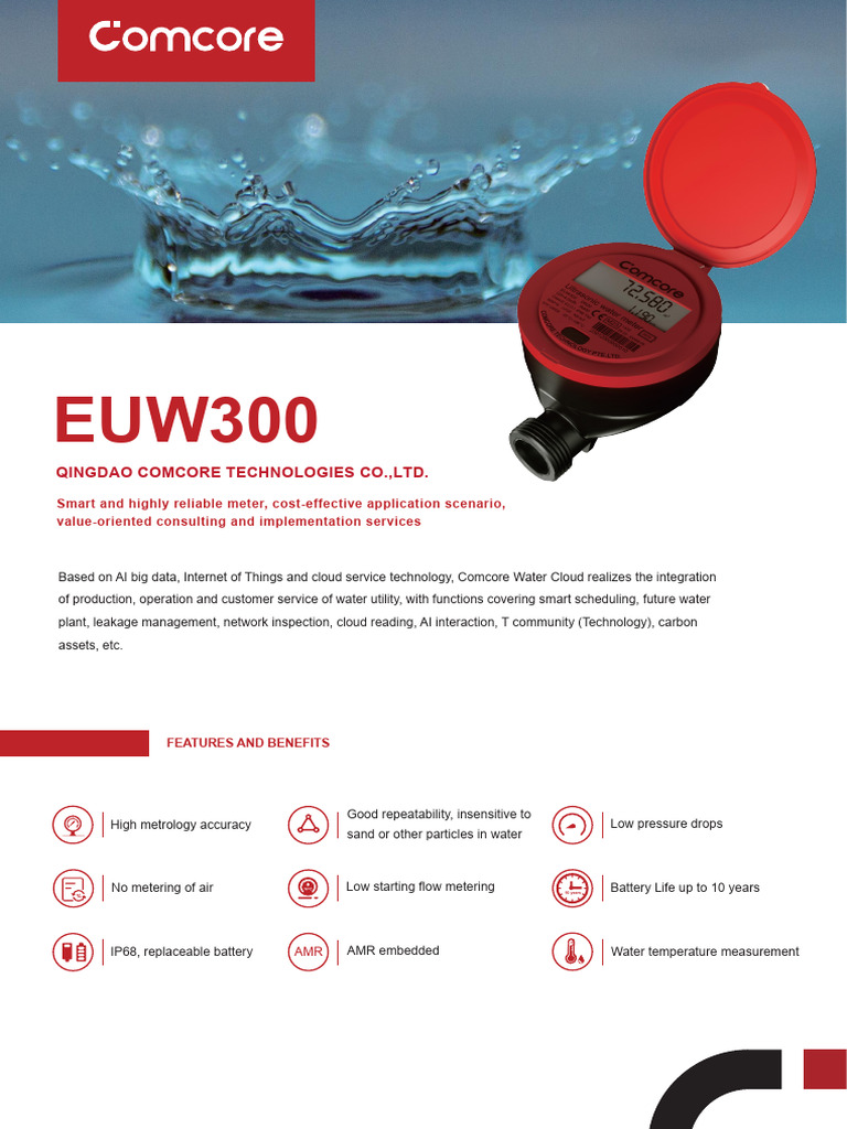 Qingdao Comcore Water Meter Solutions | PDF | Flow Measurement | Water