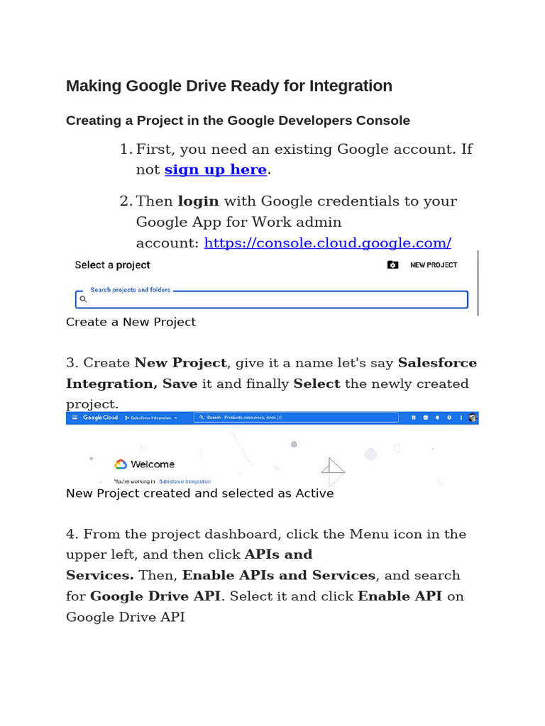 Google Drive Integration Setup Guide | PDF | Uniform Resource Identifier | Computing