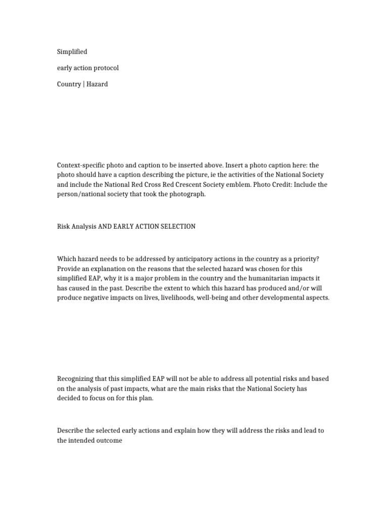 Translated Simplified EAP Template FA | PDF | Emergency Management | Flood