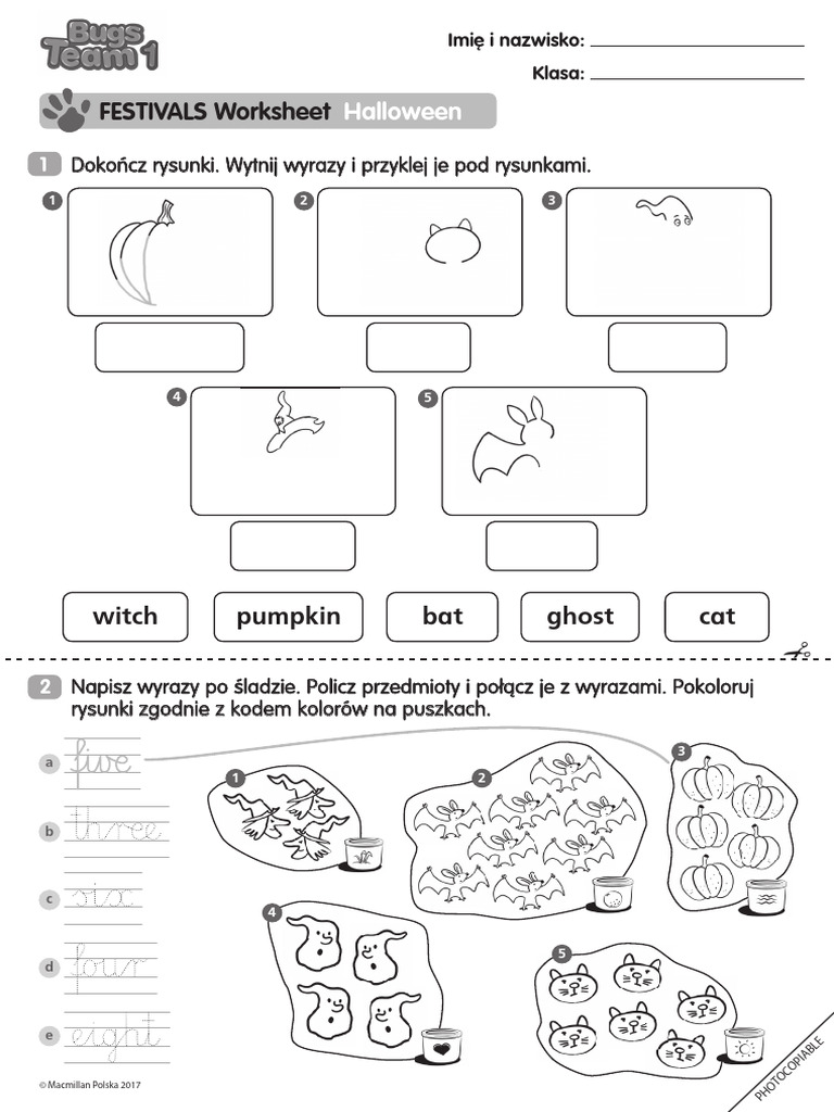 BT1 Halloween PB Worksheet | PDF