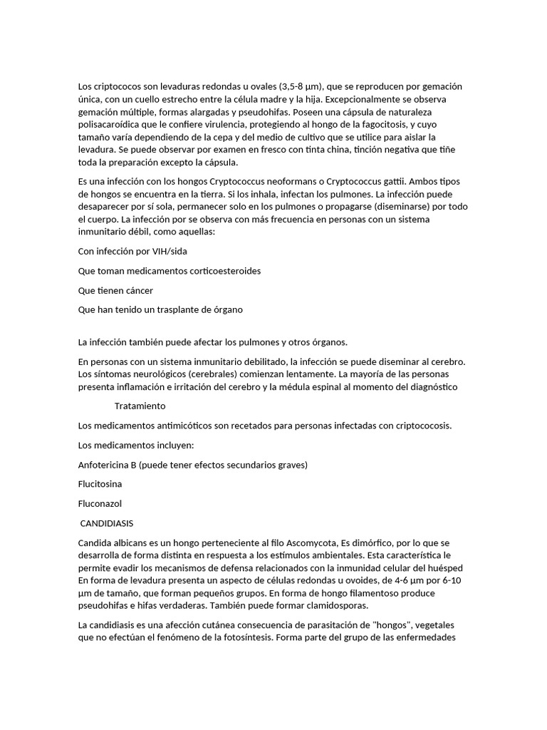 BIOQUI | PDF | Candidiasis | Sistema inmune