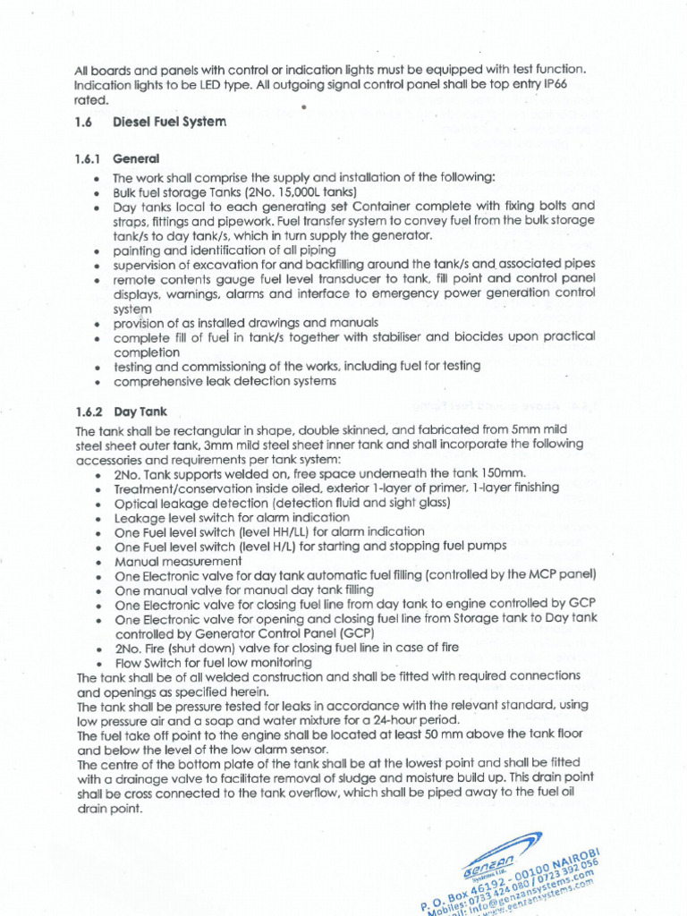 2 No. 15000l Tank Details | PDF
