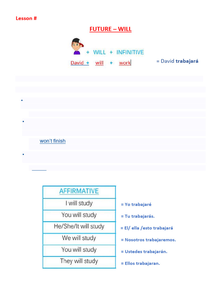 Lesson - Future WILL | PDF