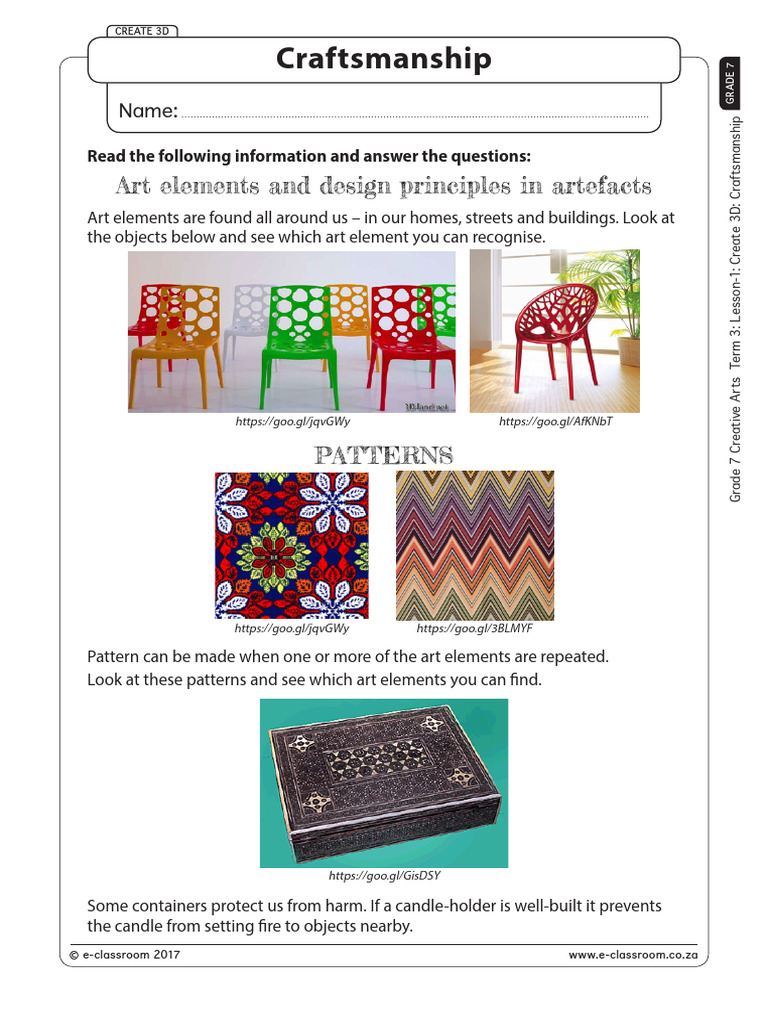 gr7 Ca t3 Lesson 1 Create 3d Craftsmanship | PDF gr7 Ca t3 Lesson 1 Create 3d Craftsmanship | PDF