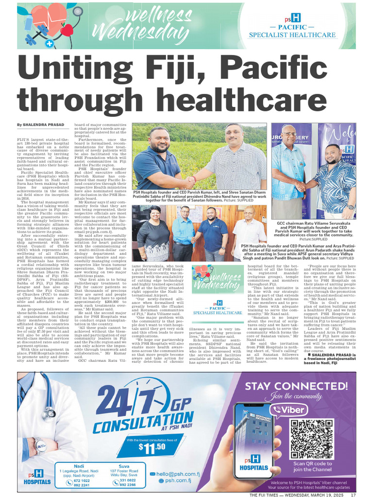 PSH Hospitals Uniting Fiji, Pacific Through Healthcare | PDF | Fiji