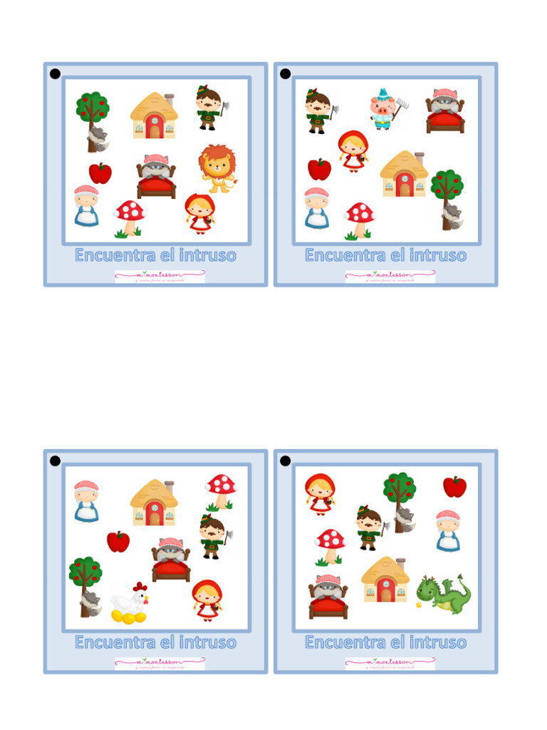 Encuentra Al Intruso Cuentos 1 | PDF