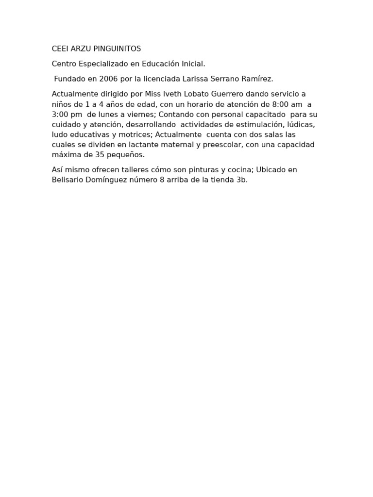 Reseña Pinguinitos Pdf