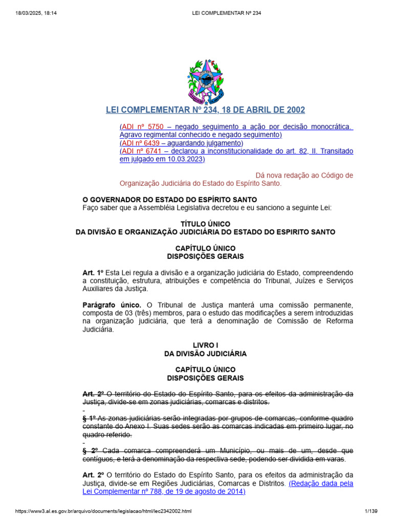 Lei Complementar #234-1 | PDF | Governo | Direito Público