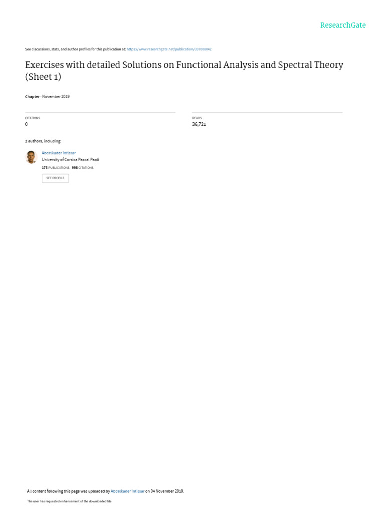 sheet1 | PDF | Hilbert Space | Functional Analysis