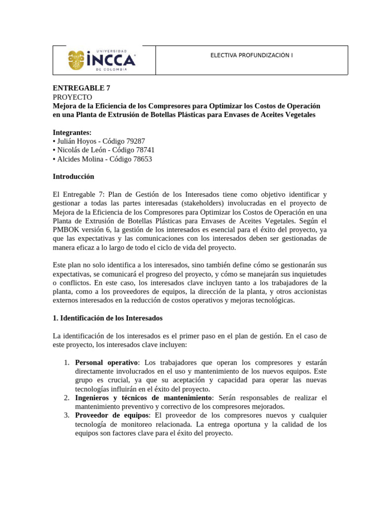 Entregable 6 Matriz Requisitos Proyecto | PDF | Uso eficiente de energía | Economias