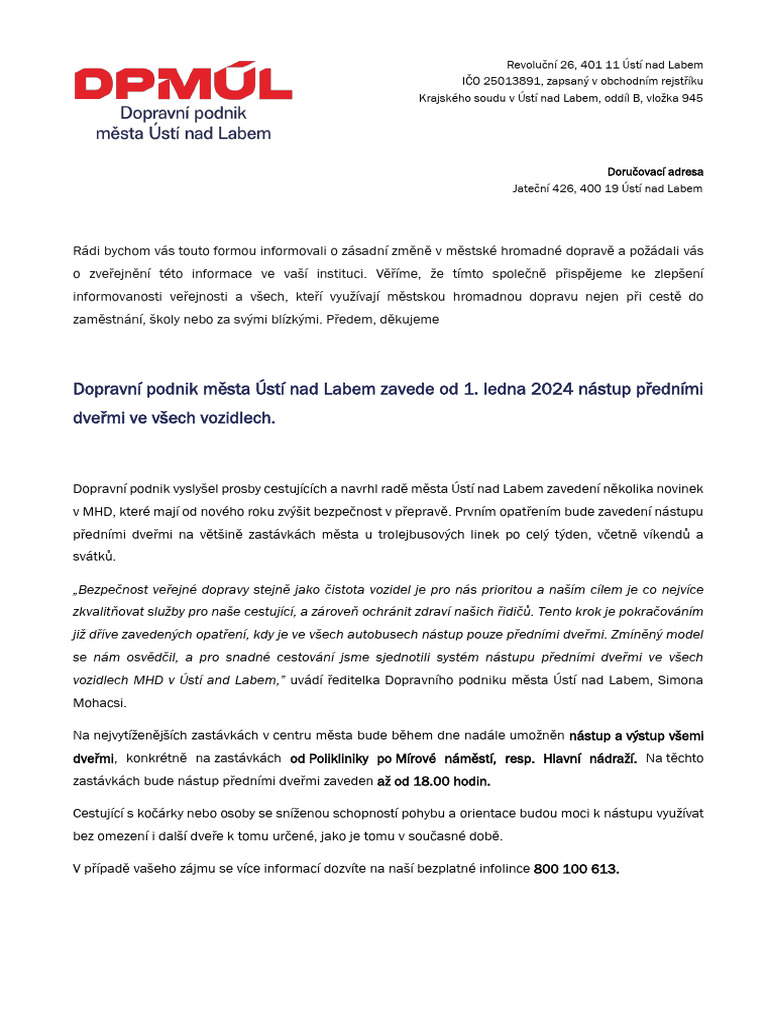 InformaŸn¡ dopis | PDF