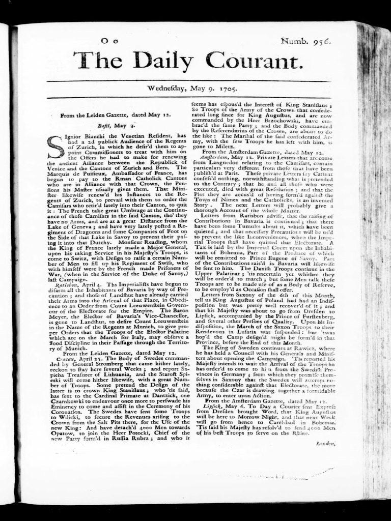 Sim Daily-Courant 1705-05-09 956 | PDF