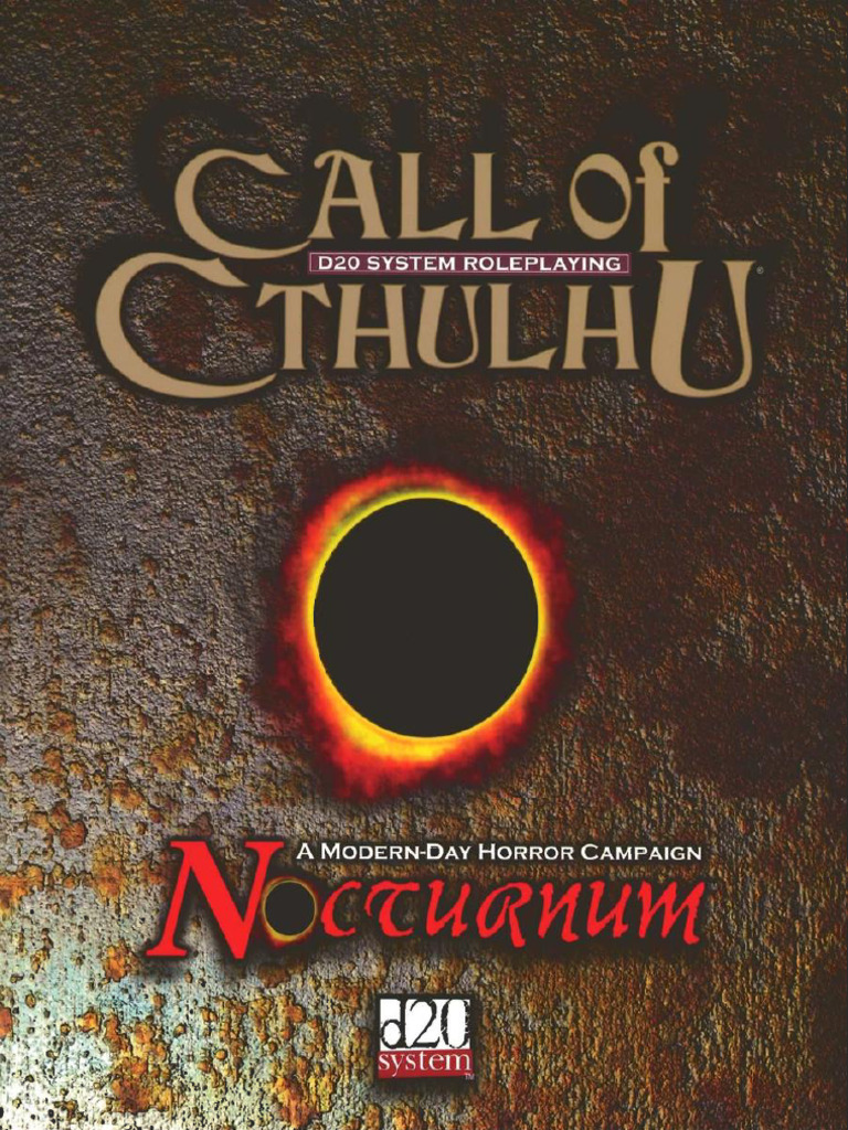 Idoc - Pub Call of Cthulhu d20 Nocturnum | PDF