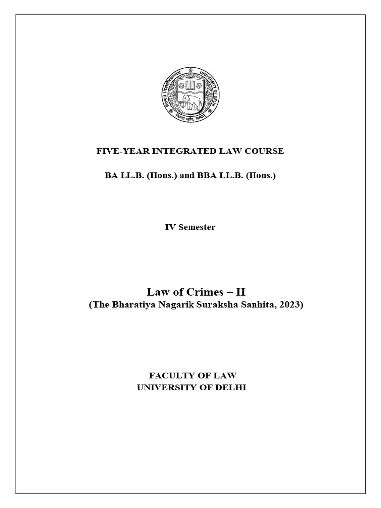 BBA LLB Hons Syllabus Semester 4 ILC FOL DU | PDF | Mathematical Optimization | Organizational ...