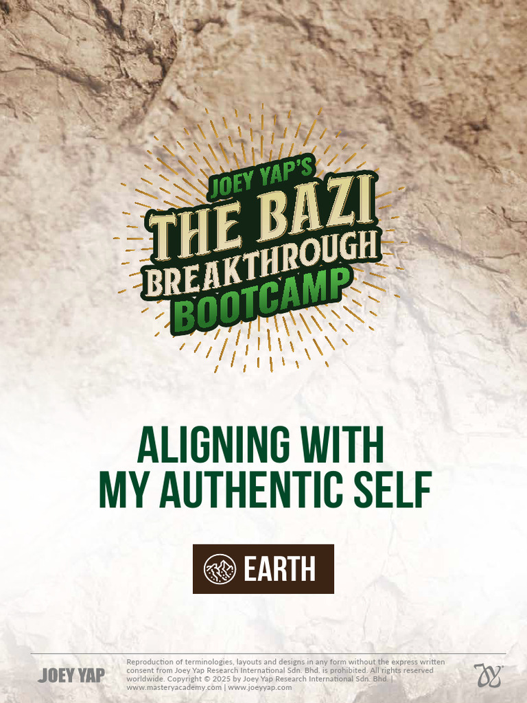 JY - S (EARTH) Aligning With My Authentic Self | PDF | Behavioural Sciences | Psychology