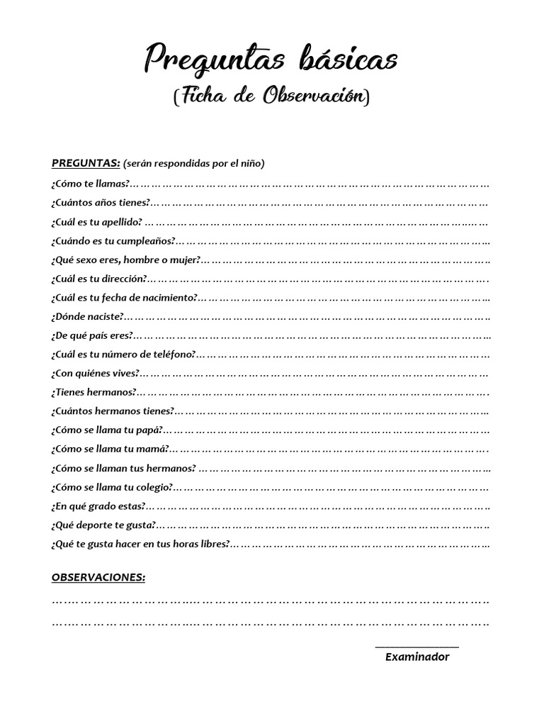 2 Preguntas Basicas | PDF