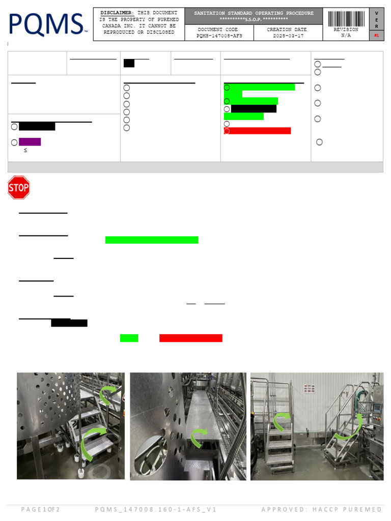 160-1-Pqms Procedures Stairs & Platform v1 | PDF