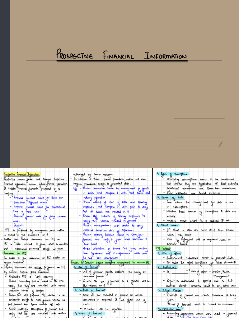 14 Prospective Financial Information | PDF | Audit | Expense