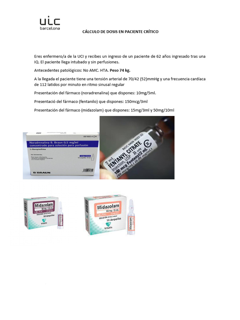 Dosis de Fentanilo en Paciente Crítico | PDF | Fisiología | Medicina