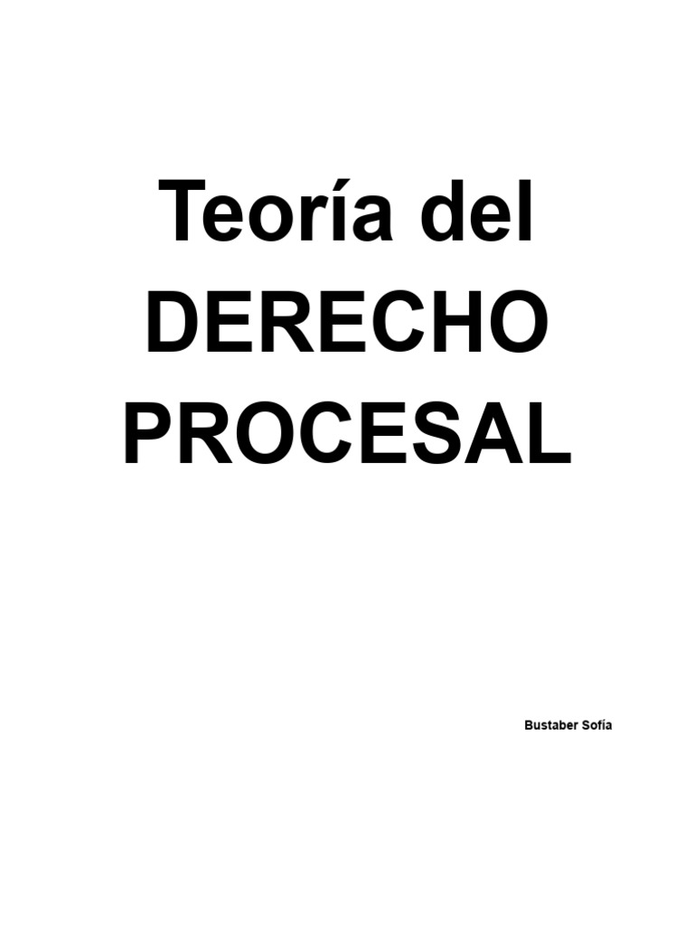 Teoría General Del Derecho Procesal | PDF | Jurisdicción | Ley procesal
