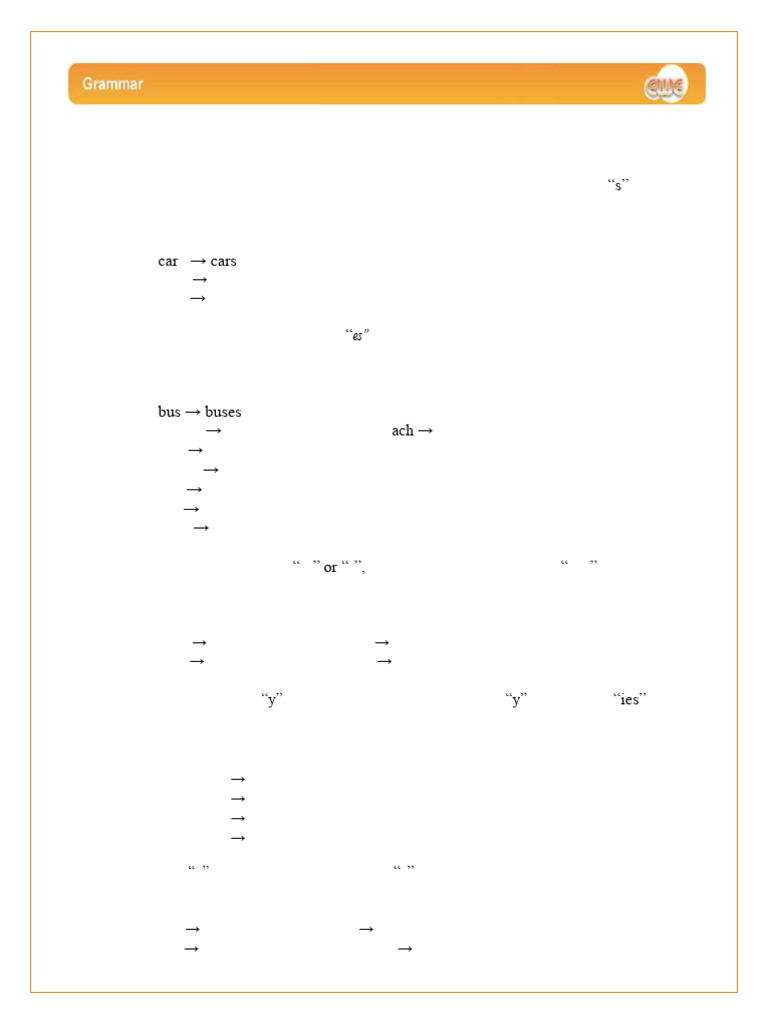 English Plural Nouns Guide | PDF | Plural | Linguistic Morphology