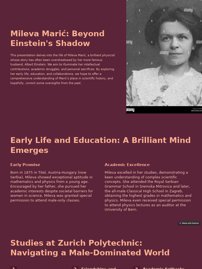 Mileva Maric Beyond Einsteins Shadow | PDF | Science
