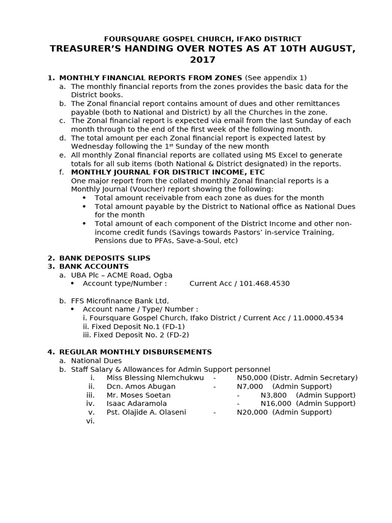 Handing Over Notes | PDF | Debt | Credit