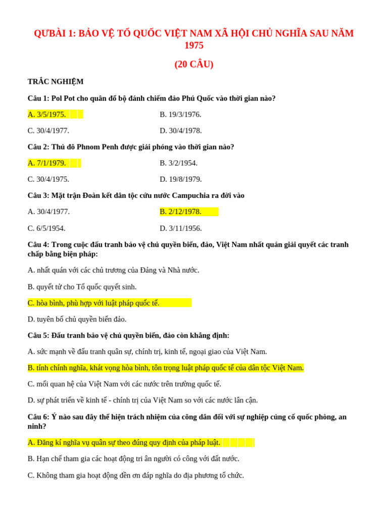 ÔN TẬP QPAN 12 | PDF