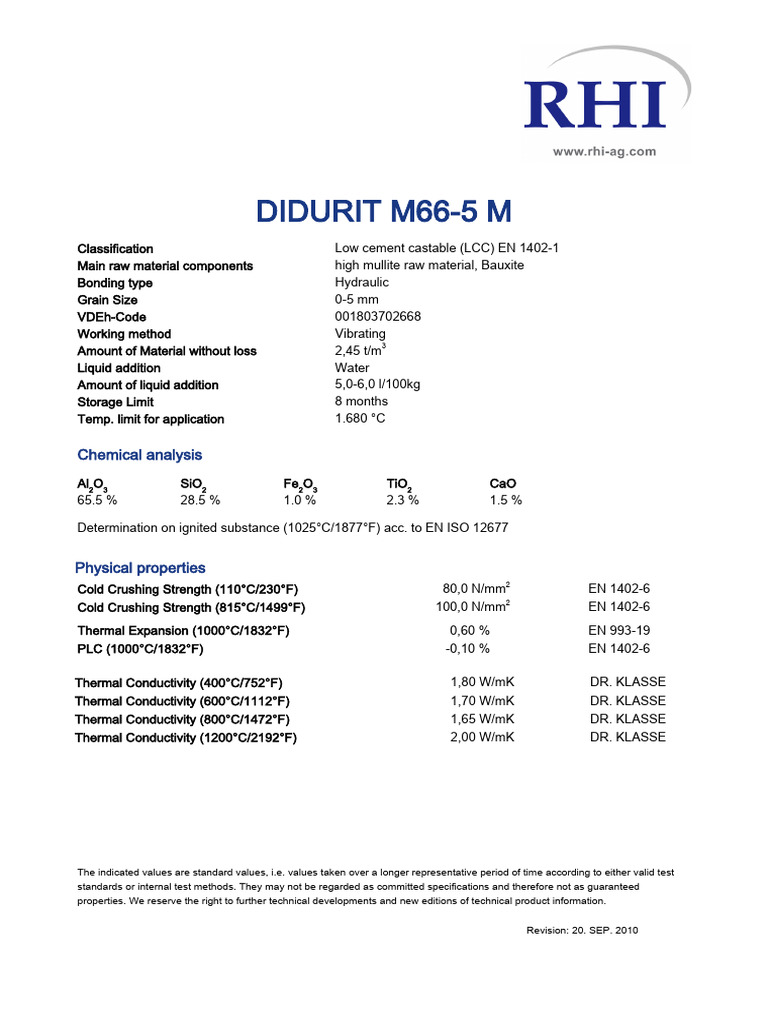 Didurit 168 (Didurit M66 5 M) | PDF | Chemistry | Materials