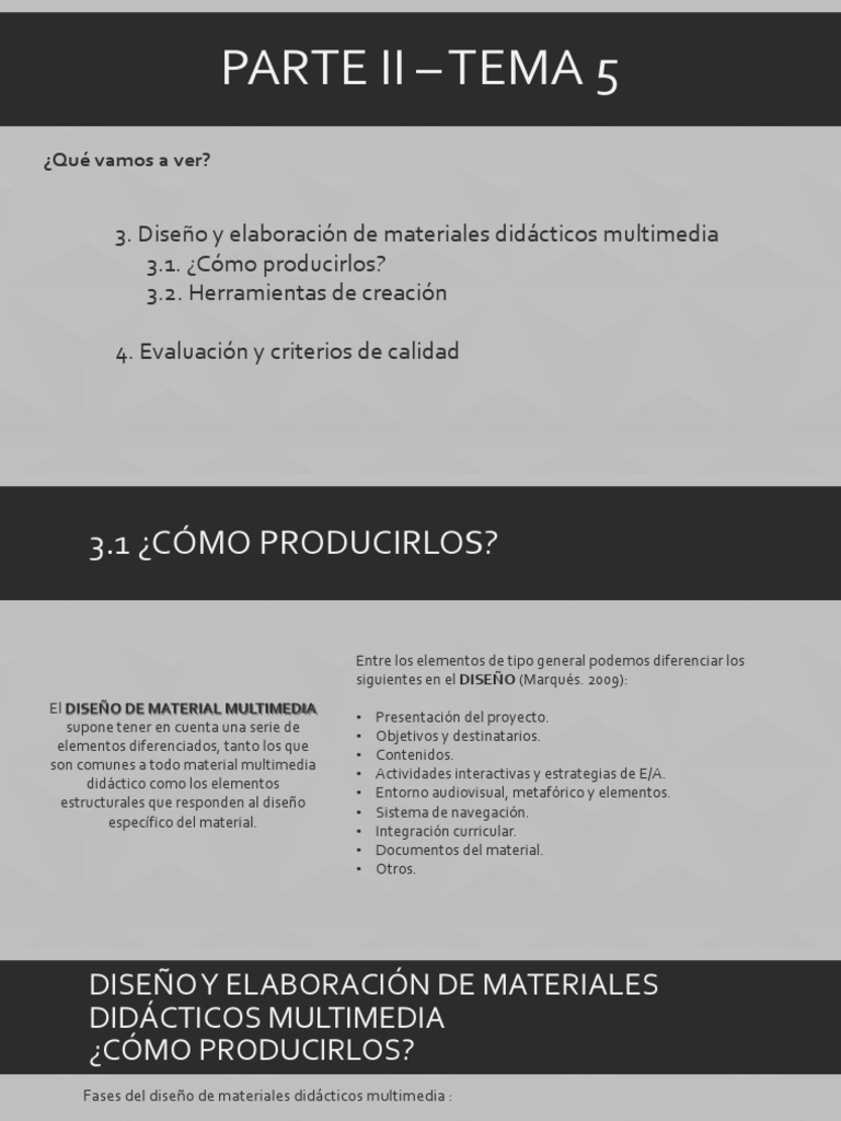 Tema 5 Parte II - Recurso Multimedia | PDF | Multimedia | Diseño