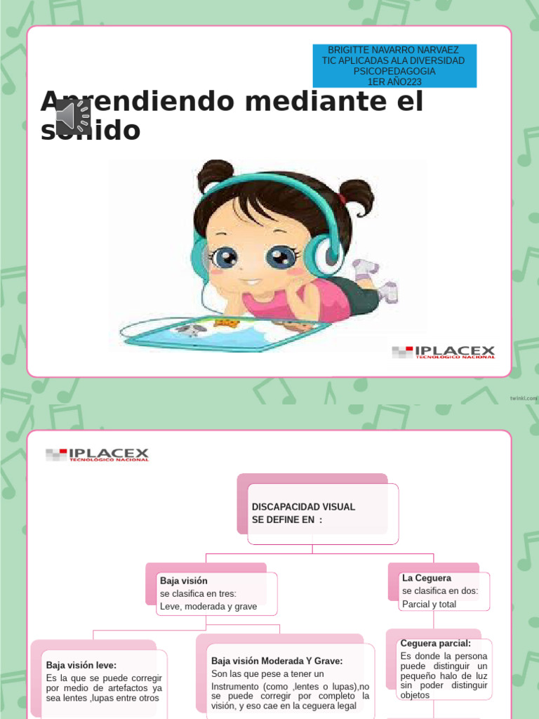 Examen Final Tic Brigitte Navarro Taller Colaborativo | PDF | Discapacidad visual | Aprendizaje