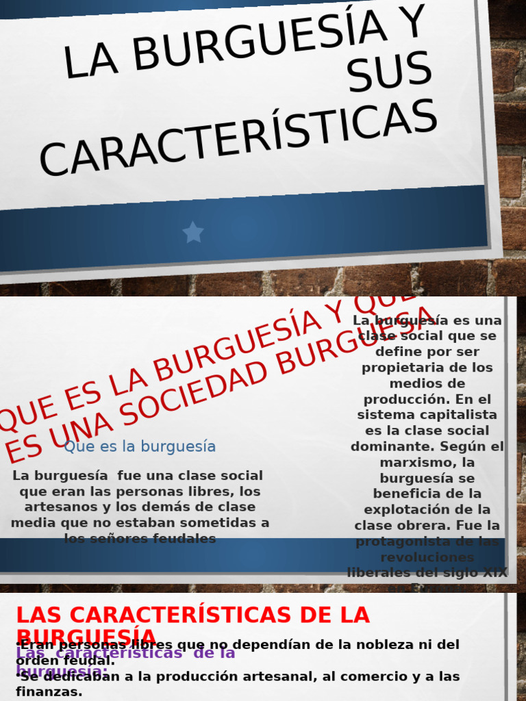 La Burguesía y Sus Características | PDF | Burguesía | Feudalismo