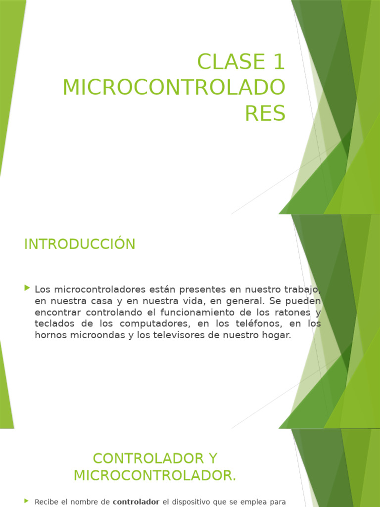 Clase 1 Microcontroladores | PDF | Microcontrolador | Unidad Central de procesamiento