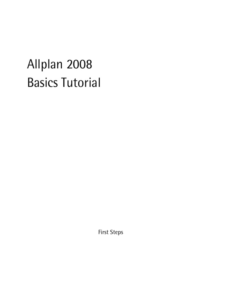 Tutorial Allplan Basics | Download Free PDF | Button (Computing) | Computer File