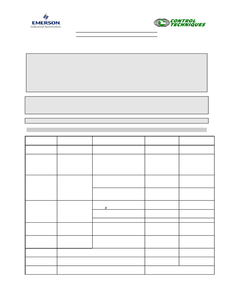 Unidrive SPM EMC Data Sheet Issue 3 | PDF | Power (Physics ...