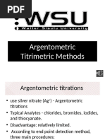 Argentometric Titrations | PDF | Titration | Chemistry