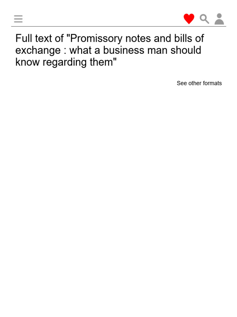 Full Text of - Promissory Notes and Bills of Exchange - What A Business ...