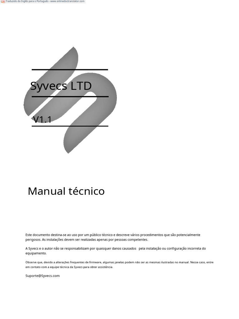Manual Técnico Syvecs: Instalação e Calibração | PDF | Relé ...