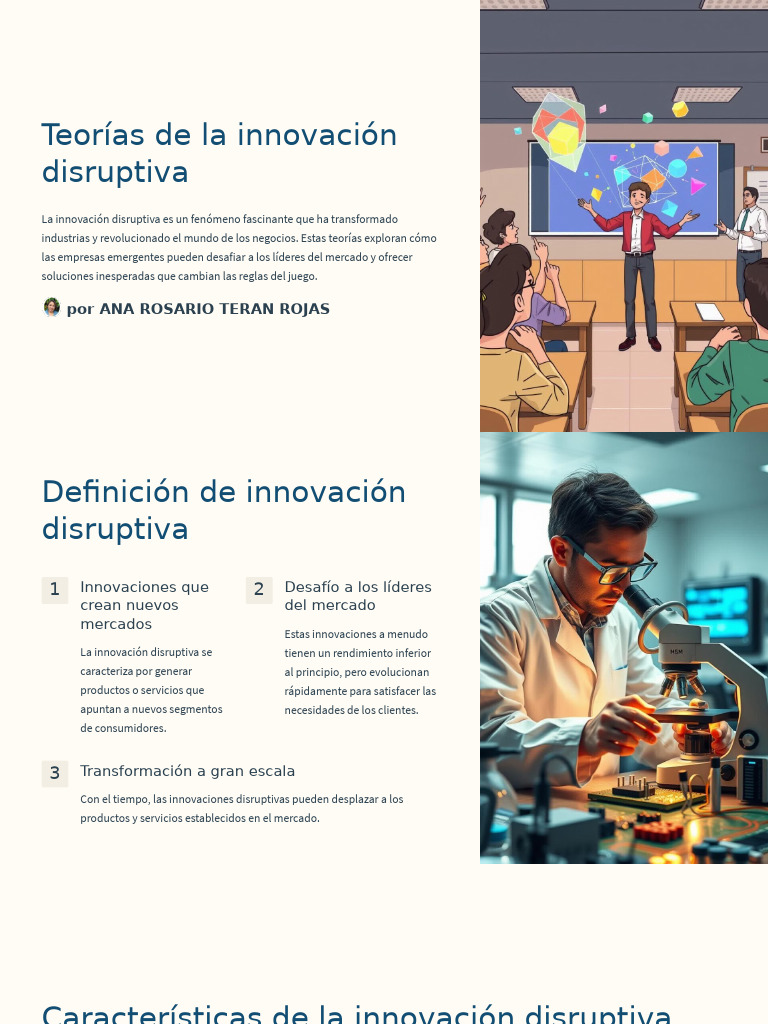 Teorias de La Innovacion Disruptiva | PDF | Innovación | Enseñando
