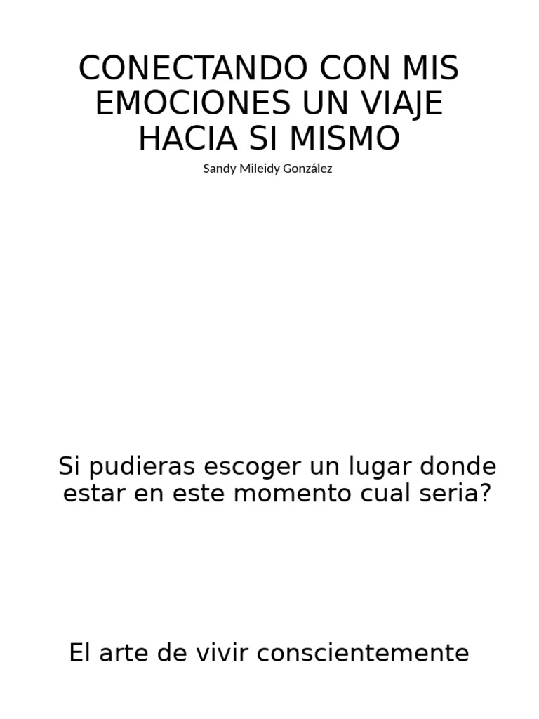 Conectando Con Mis Emociones Un Viaje Hacia Si | PDF | Las emociones ...