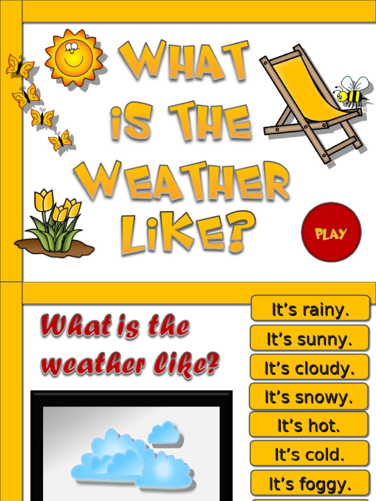Whats The Weather Like Game | PDF