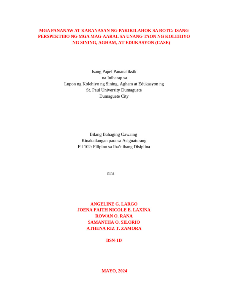 Part 2 Research Paper Sample | PDF