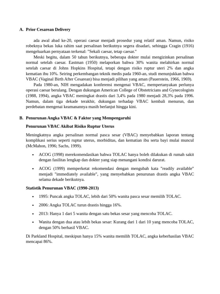 TOLAC dan VBAC | PDF