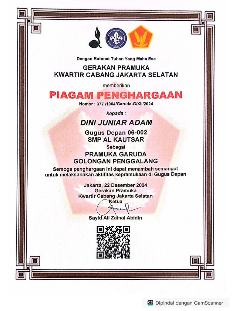 Sertifikat Dini3 | PDF