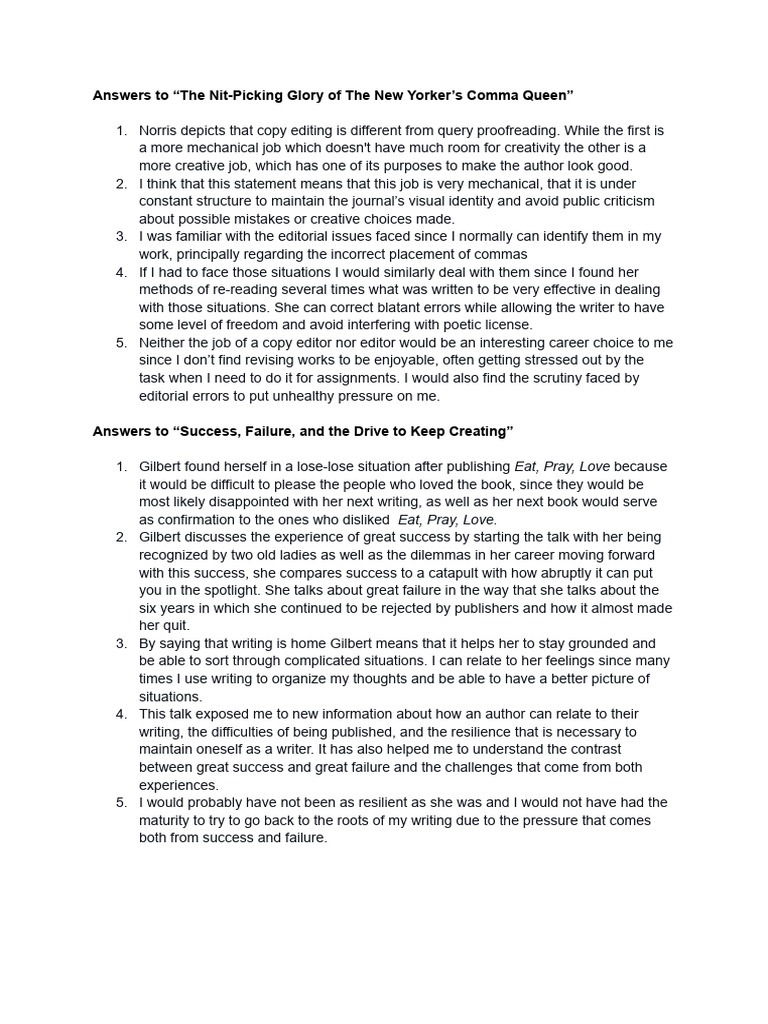 Unit 8 Lab | PDF | Copy Editing | Proofreading