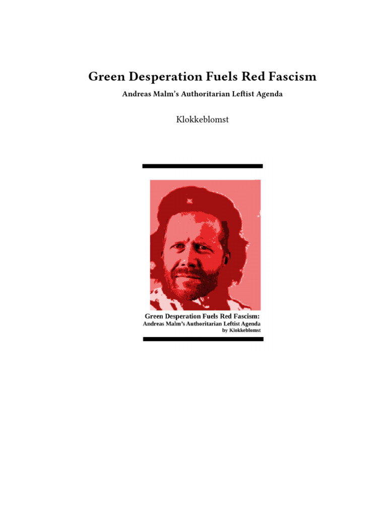 Green Desperation Fuels Red Fascism | PDF | Communism | Marxism
