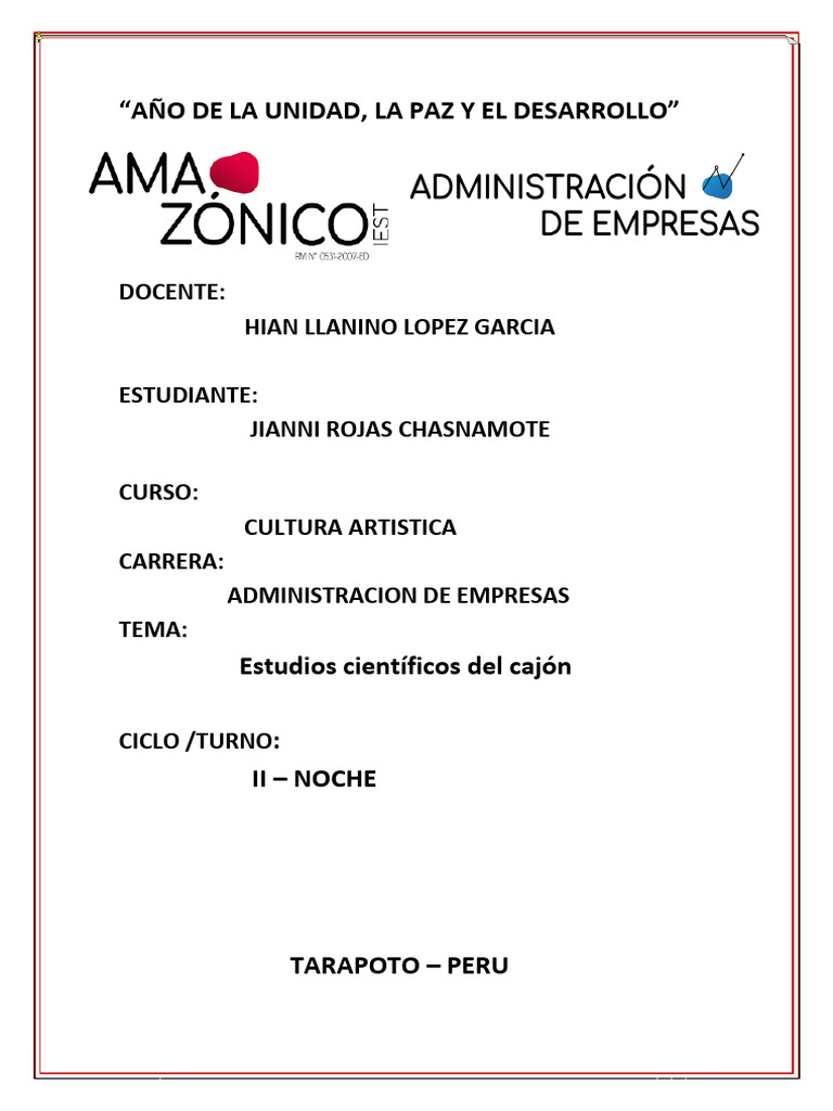 El Cajon - JIANNI | PDF | Perú