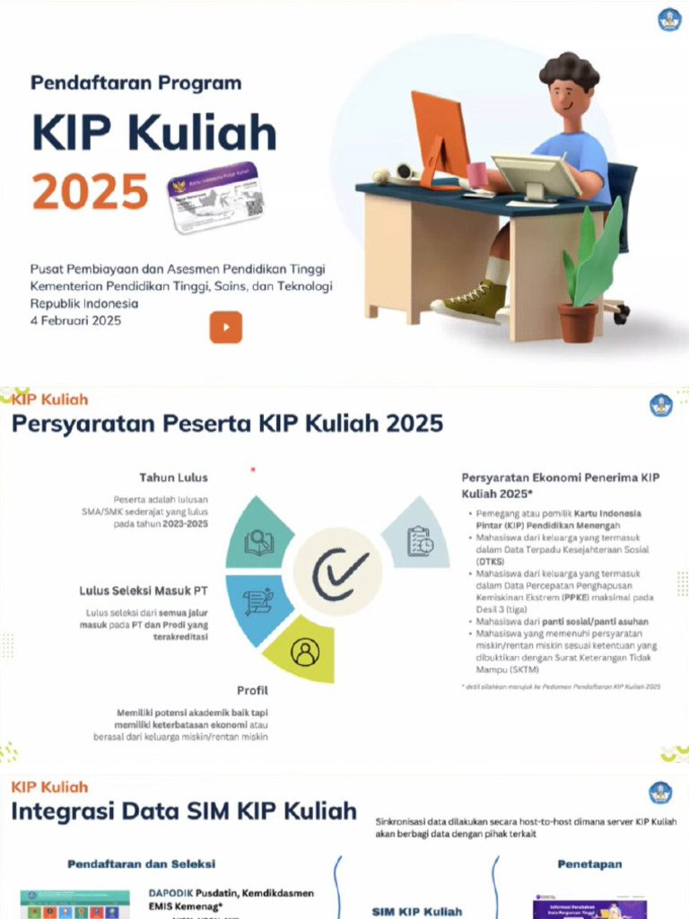 Tata Cara Pendaftaran Kip-Kuliah 2025 | PDF